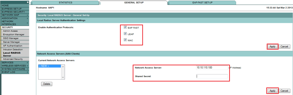 Autonomous AP as Local Radius Server | mrn-cciew