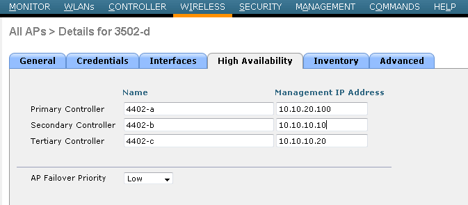 AP Failover | mrn-cciew