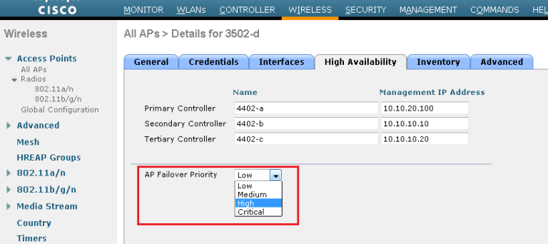 AP Failover | mrn-cciew