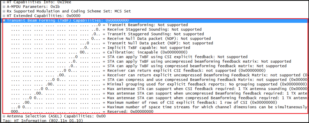 CWAP – HT Capabilities IE | mrn-cciew