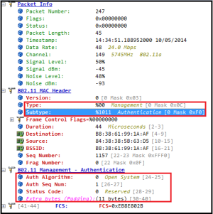802.11 Mgmt : Authentication Frame | mrn-cciew