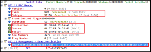 802.11 Mgmt : Deauth & Disassociation Frames | mrn-cciew