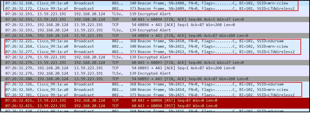 WiFi Captures with Sniffer mode AP | mrn-cciew
