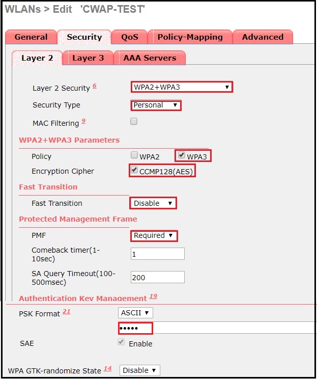WPA3-SAE Mode | mrn-cciew