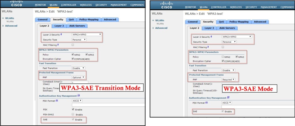 WPA3-SAE Transition Mode | mrn-cciew